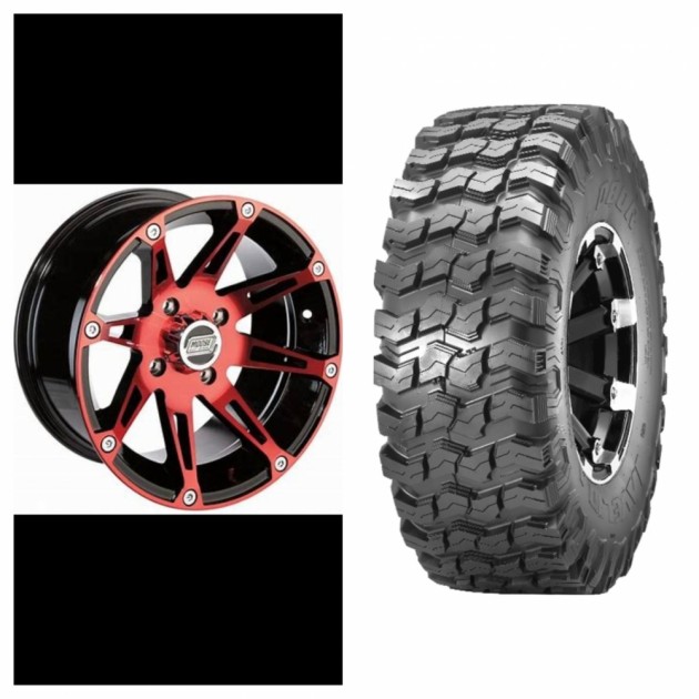 Felgpakke Moose 387x Rød med 30-10-14 Obor Javelina 4x136 | Dalen dekk